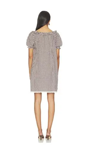 WeWoreWhat Puff Sleeve Gingham Mini Dress