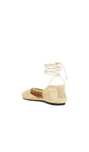 ODISSI Lima Flat Sandals With Ankle Tie