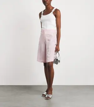 Sandro Floral Jacquard Trimmed Bermuda Shorts