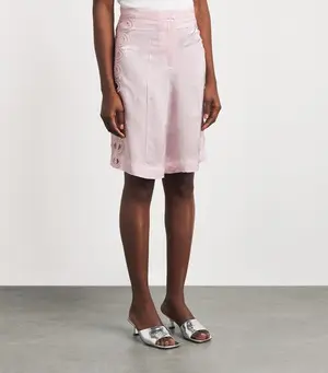 Sandro Floral Jacquard Trimmed Bermuda Shorts