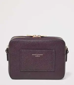 ASPINAL OF LONDON Textured Leather Camera Bag - Purple