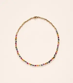 SUZANNE KALAN Suzanne Kalan Rainbow Sapphire Bold Tennis Necklace