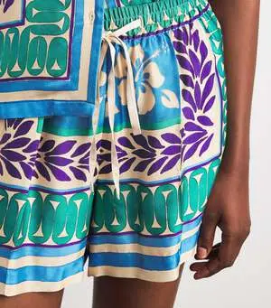 Sandro Floral Print Viscose Shorts
