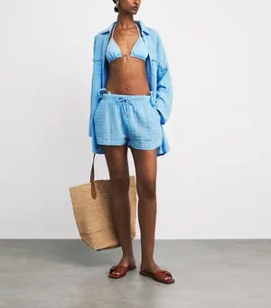 Melissa Odabash Cotton Abbie Drawstring Shorts