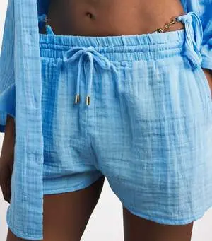Melissa Odabash Cotton Abbie Drawstring Shorts