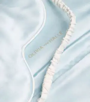 Olivia Von Halle Silk Audrey Eye Mask - Blue