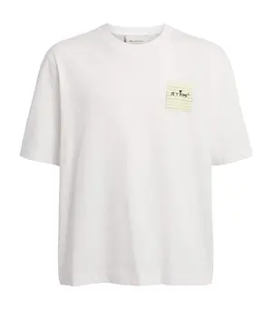 AMI Paris I Love You" Printed Cotton T-shirt - White