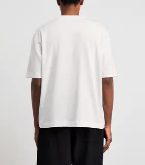 AMI Paris I Love You" Printed Cotton T-shirt - White