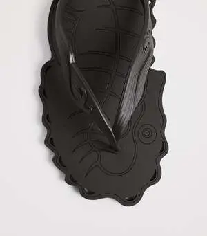 Zimmermann Seafoam Flip Flops - Black