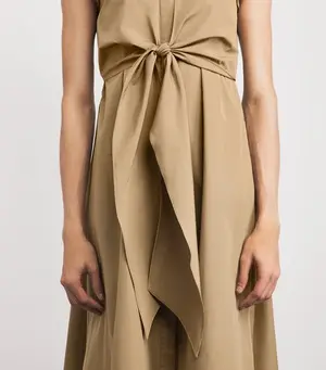 Lafayette 148 New York Cotton Tie-front Midi Shirt Dress