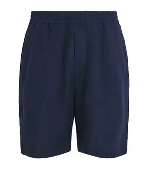 Sunspel Linen Drawstring Shorts - Navy