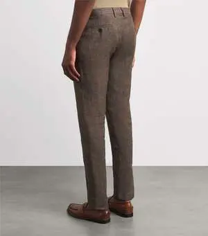 Sunspel Slim Fit Linen Trousers
