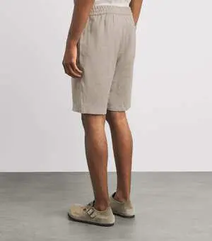 Sunspel Linen Drawstring Shorts - Beige