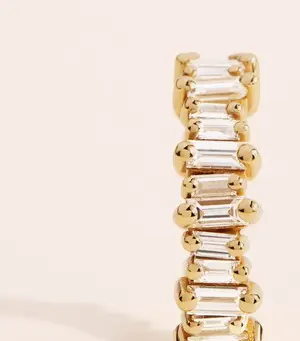 SUZANNE KALAN Bold Eternity Ring With Baguette Diamonds In 18k Yellow