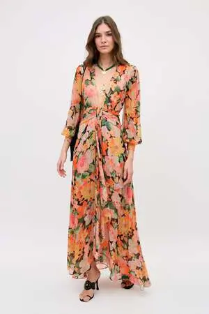 Rixo Meera Chelsea Floral Dress - Orange