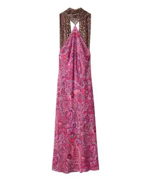 Rixo Hayley Leopard Paisley Mix Regular Dress