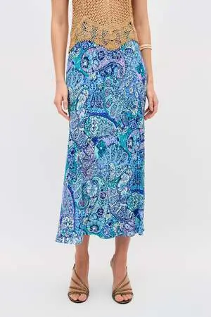 Rixo Kelly Paisley Floral Regular Skirt