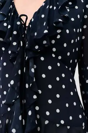 Rixo Layla Dot Regular Shirt