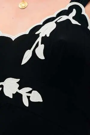 Rixo Julietta Tulipa Appliqué Maxi Dress