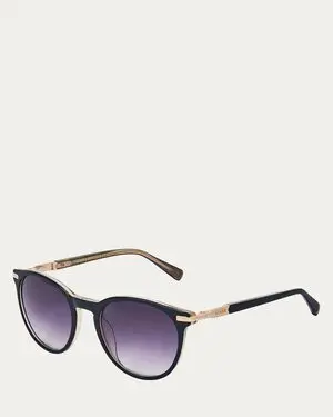 AIMEE Bondi Round Sunglasses - Black