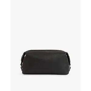 REISS Cillian Leather Wash Bag