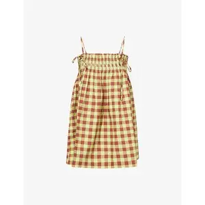 DAMSON MADDER Checked Cotton Mini Dress