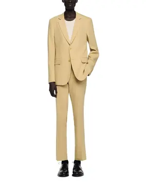 Sandro Classic Fit Linen Suit Jacket