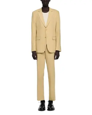 Sandro Classic Fit Linen Suit Jacket