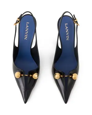 LANVIN Affinity Arch Slingback Pumps - Black