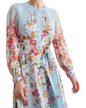 HOBBS LONDON Liberty Silk Printed Midi Dress