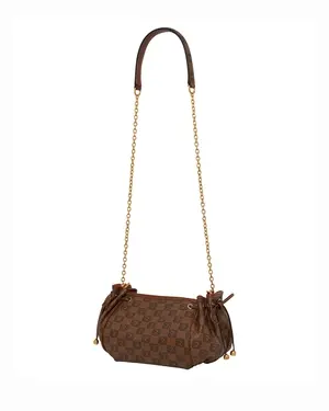 Gerard Darel Le Mini 24 Monogram Crossbody Bag - Camel