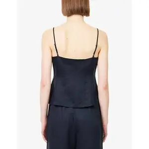 Jenni Kayne Spaghetti Strap Linen-blend Top