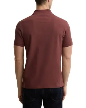 Barbour Tartan Pique Logo Polo Shirt - Burnt Pepper