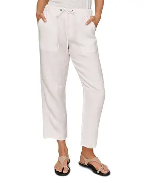 Bella Dahl Linen Zip Front Pants - White