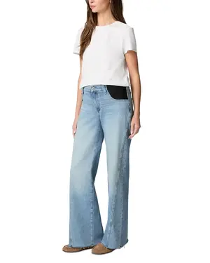 Paige Anessa High Rise Wide Leg Maternity Jeans - Explorer