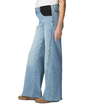 Paige Anessa High Rise Wide Leg Maternity Jeans - Explorer