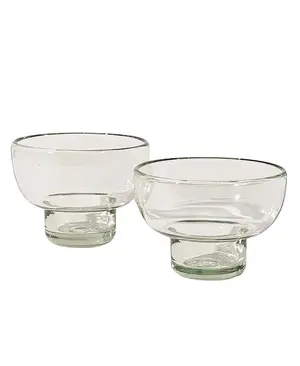 VERVE CULTURE Handblown Margarita Glass, Set Of 2 - Clear