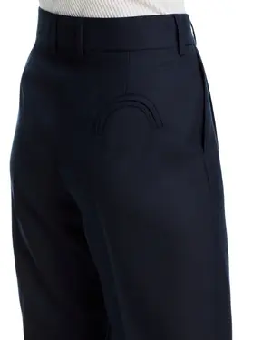 BLAZÉ MILANO Tailored Virgin Wool Pants - Navy