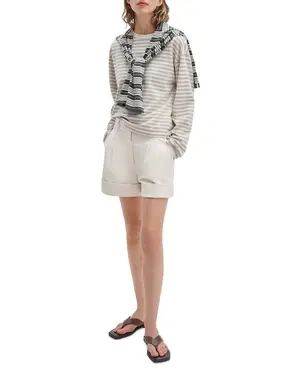 Rag & Bone Kelly Stripe Boxy Jersey Tee - Copper Multi