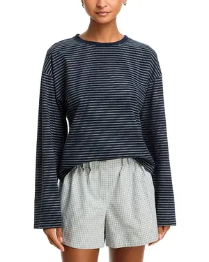 Rag & Bone Kelly Stripe Boxy Jersey Tee - Salute Multi