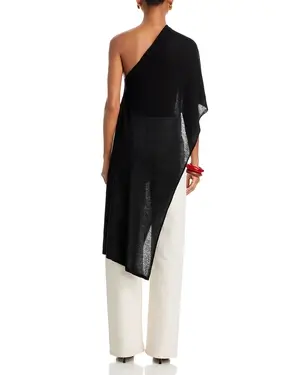 Velvet By Graham & Spencer Floren One Shoulder Poncho - Black