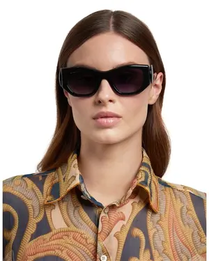 Etro Paisley Geometric Sunglasses, 53mm - Black