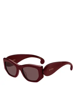 Etro Paisley Geometric Sunglasses, 53mm - Red