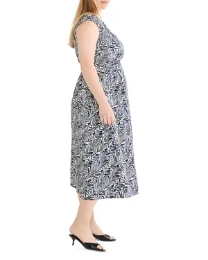 NIC+ZOE Inked Lines Dierdre Dress - Indigo Multi
