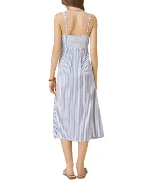 Splendid Madelyn Striped Midi Dress - White/azure