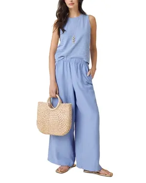 Splendid Shelly Smocked Tank Top - Azure