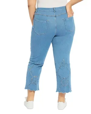 Lyssé Billie Eyelet Straight Jeans