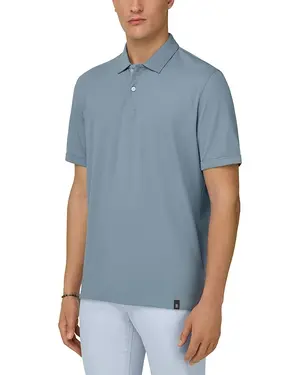 Boggi Milano Cafe Pique Regular Fit Polo Shirt - Light Blue