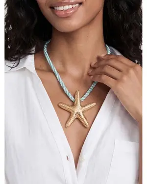 Ettika Starfish Statement Pendant Necklace - Turquoise