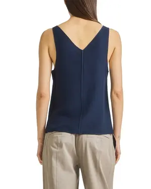 SAINT ART Keira V Neck Tank Top - Navy